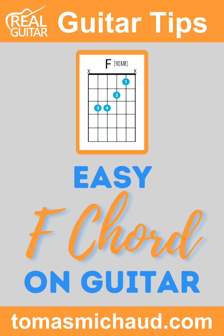 Easy F Chord on Guitar | NO BARRE Needed - Real Guitar Lessons by Tomas ...